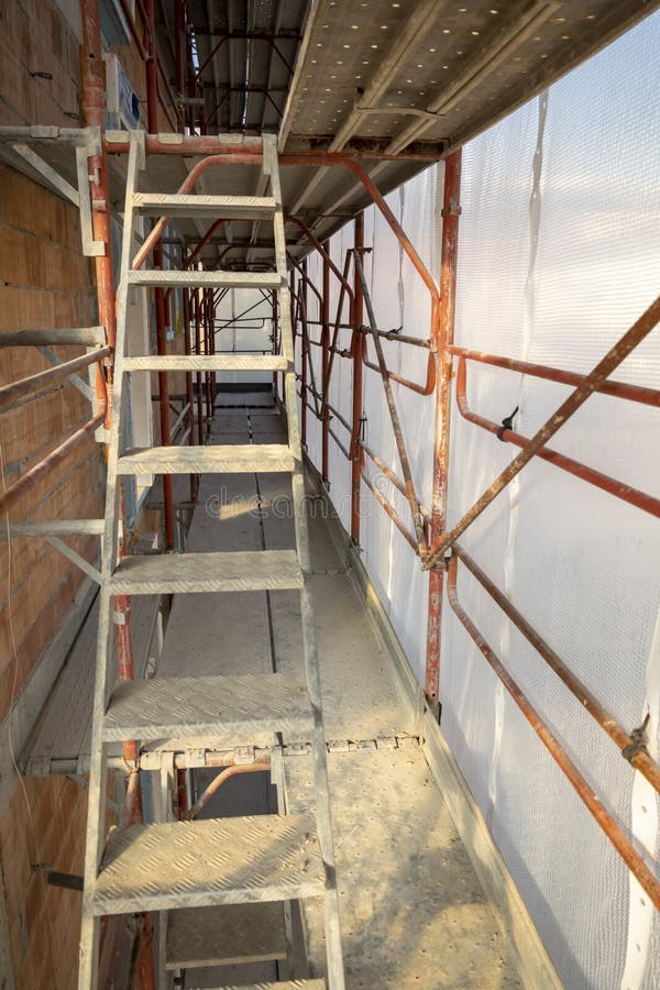 Vertical Picture of a Construction of a Building Under the Lights ...
