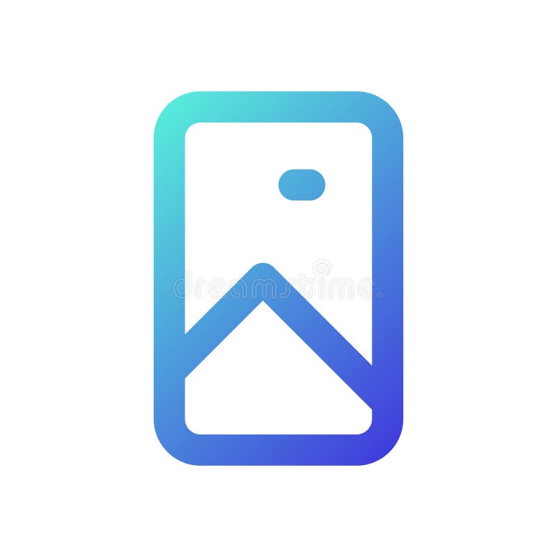 Vertical Picture Pixel Perfect Gradient Linear Ui Icon Stock Vector ...