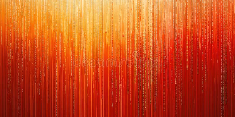Vertical Pixel Rain: Abstract Texture with Descending Lines in Warm ...