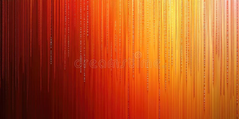 Vertical Pixel Rain: Abstract Texture with Descending Lines in Warm ...