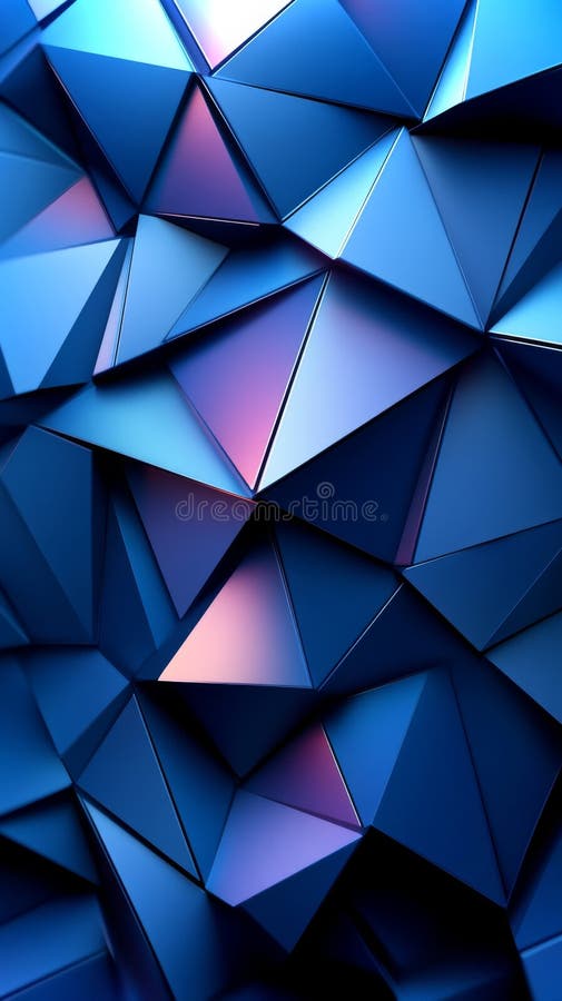 Vertical Polygonal Shapes Create a Futuristic Blue Backdrop for ...