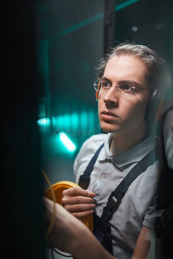 Network Engineer Low Angle stock image. Image of science - 224095723