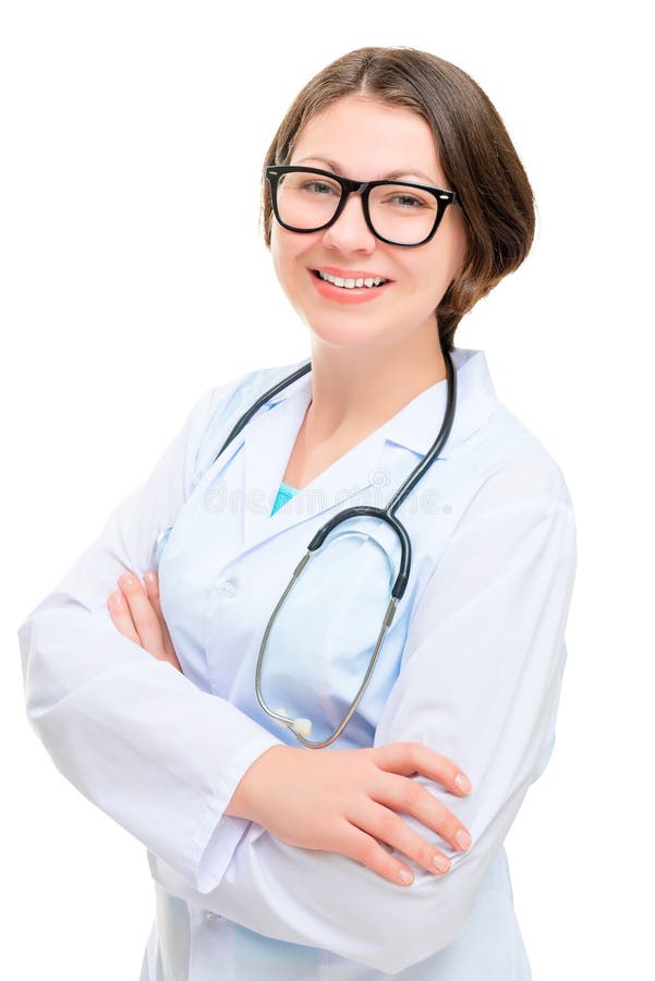 Vertical Portrait of a Young Successful Doctor Stock Photo - Image of ...