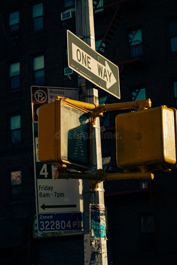 Vertical of a Post with Direction Signs during Sunset Editorial Image ...