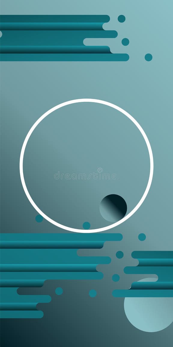 Vertical Poster with Abstract Graphic Elements and a Circular Frame ...