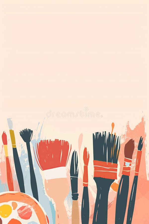 Vertical Poster Background Design in Flat Minimalistic Style, Pastel ...