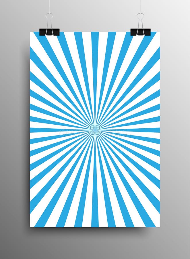 Vertical Poster Blue Shining Sun-Rays. Rays. Stock Vector ...