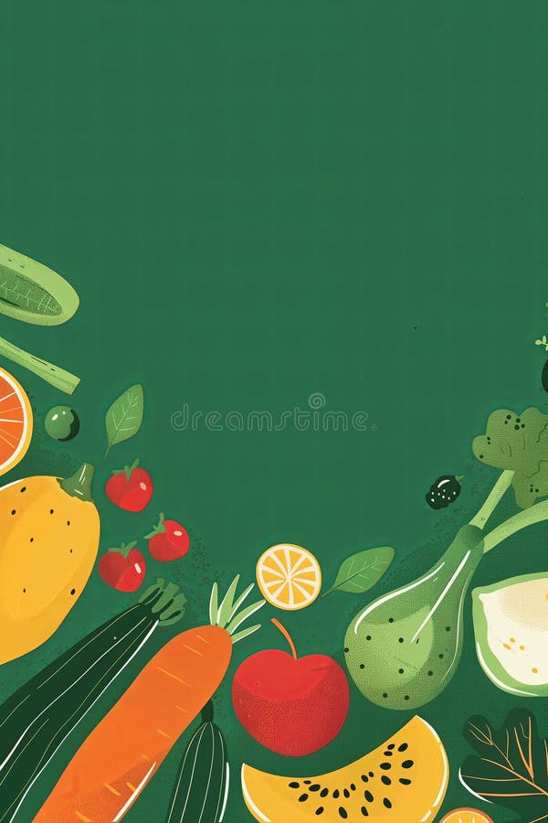 Vertical Poster Design in Flat Minimalistic Style, Solid Green ...