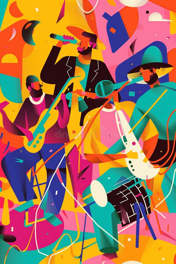 Vertical Poster Design in Flat Simple Style, Solid Vibrant Background ...