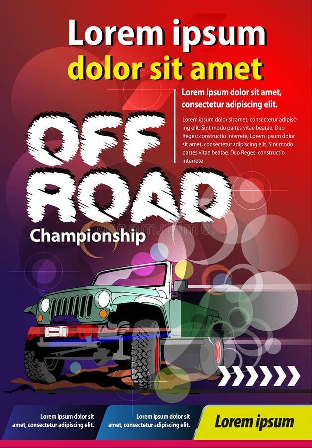 Horizontal Poster Racing stock vector. Illustration of event - 84646277