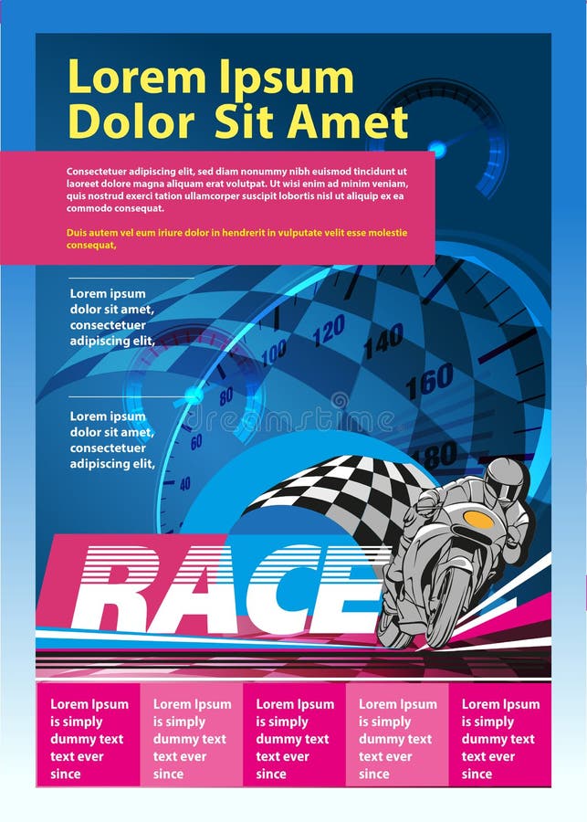 Vertical Poster Race stock vector. Illustration of motor - 84780944