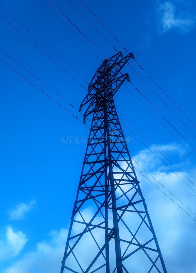 Vertical Power Line Background Stock Image - Image of backdrop, line ...