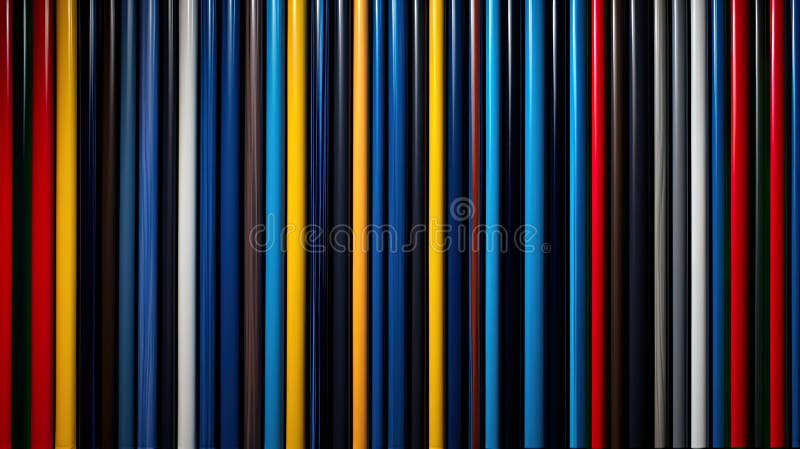 Vertical, Precise Lines in a Vibrant Color Palette of Blue, Red, or ...