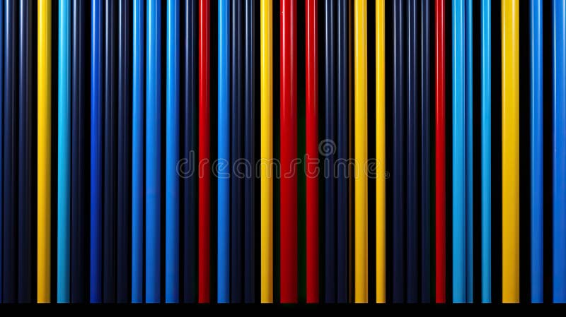 Vertical, Precise Lines in a Vibrant Color Palette of Blue, Red, or ...