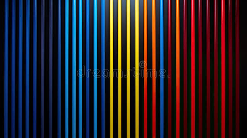 Vertical, Precise Lines in a Vibrant Color Palette of Blue, Red, or ...