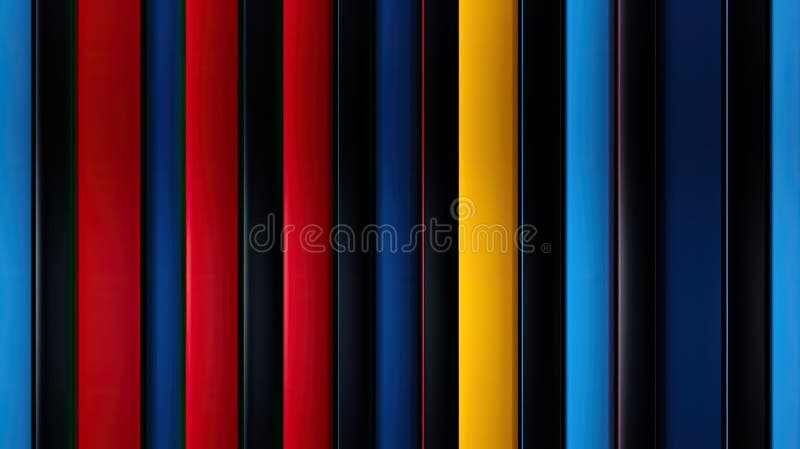 Vertical, Precise Lines in a Vibrant Color Palette of Blue, Red, or ...