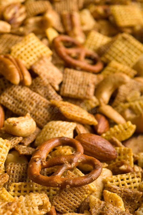 Pretzel Snack Mix Background Stock Photo - Image of pretzel, spice: 1652086
