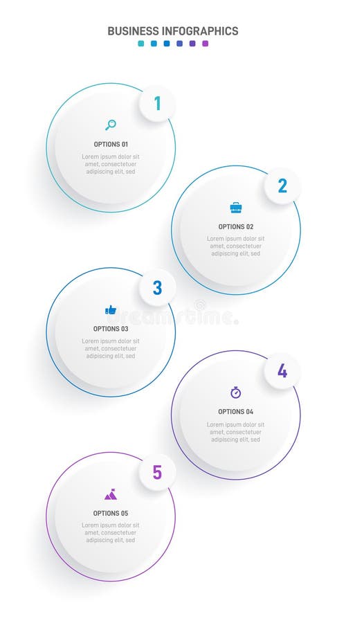Vertical Progress Bar Featuring 5 Arrow-shaped Elements, Symbolizing ...
