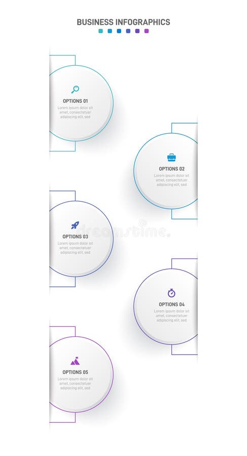 Vertical Progress Bar Featuring 5 Arrow-shaped Elements, Symbolizing ...