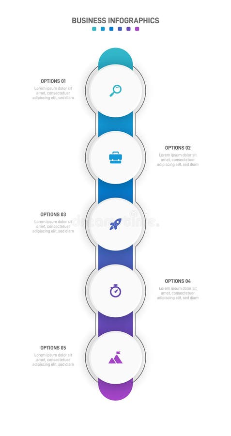 Vertical Progress Bar Featuring 5 Arrow-shaped Elements, Symbolizing ...