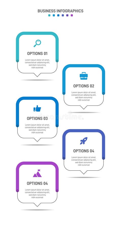 Vertical Progress Bar Featuring 5 Arrow-shaped Elements, Symbolizing ...
