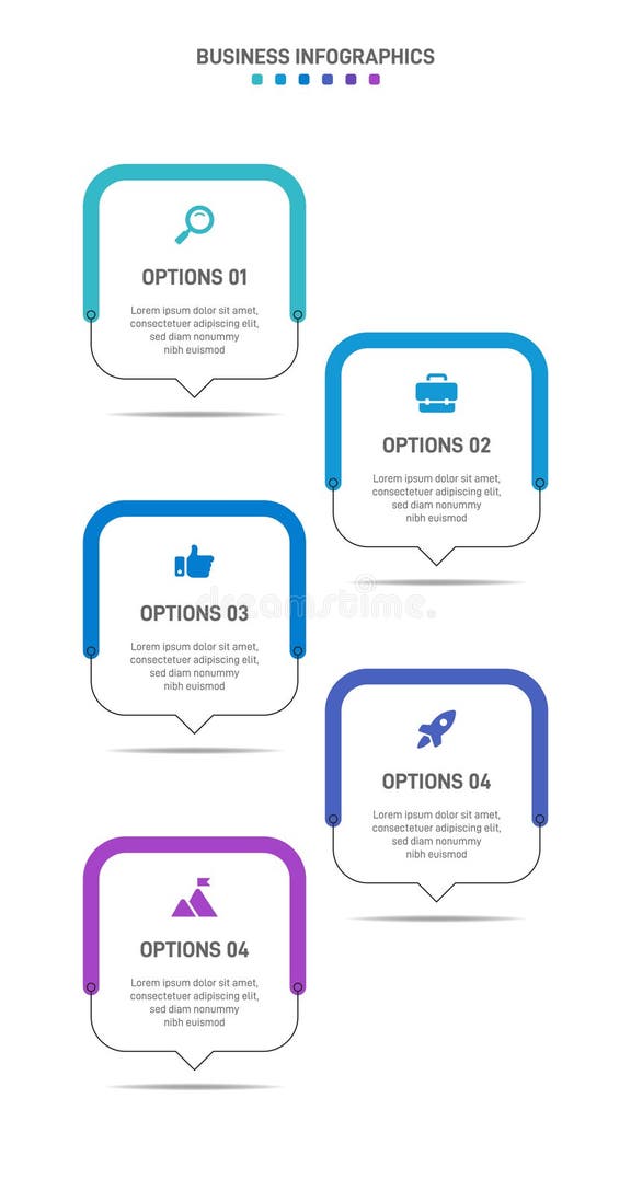 Vertical Progress Bar Featuring 5 Arrow-shaped Elements, Symbolizing ...