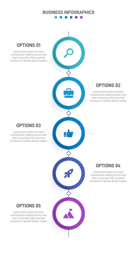 Vertical Progress Bar Featuring 5 Arrow-shaped Elements, Symbolizing ...