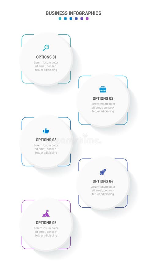 Vertical Progress Bar Featuring 5 Arrow-shaped Elements, Symbolizing ...