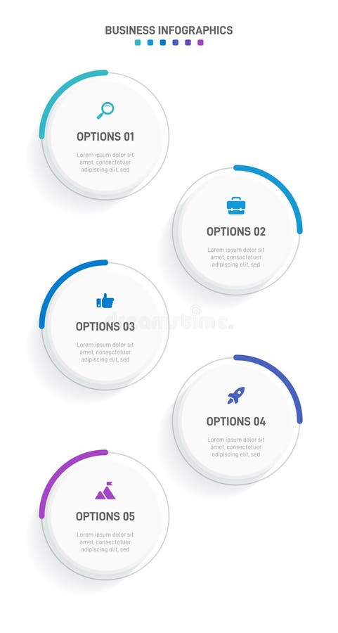 Vertical Progress Bar Featuring 5 Arrow-shaped Elements, Symbolizing ...