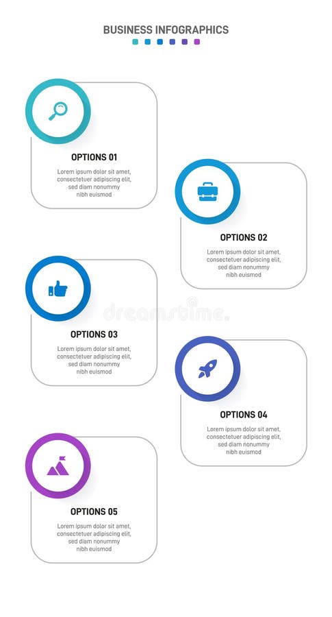 Vertical Progress Bar Featuring 5 Arrow-shaped Elements, Symbolizing ...