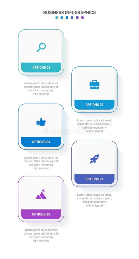Vertical Progress Bar Featuring 5 Arrow-shaped Elements, Symbolizing ...