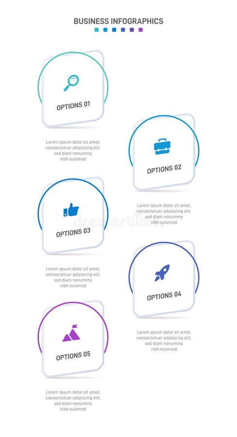 Vertical Progress Bar Featuring 5 Arrow-shaped Elements, Symbolizing ...