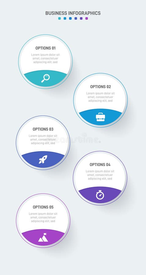 Vertical Progress Bar Featuring 5 Arrow-shaped Elements, Symbolizing ...