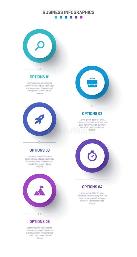 Vertical Progress Bar Featuring 5 Arrow-shaped Elements, Symbolizing ...