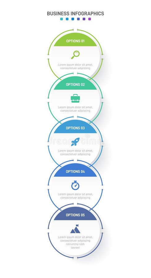 Vertical Progress Bar Featuring 5 Arrow-shaped Elements, Symbolizing ...