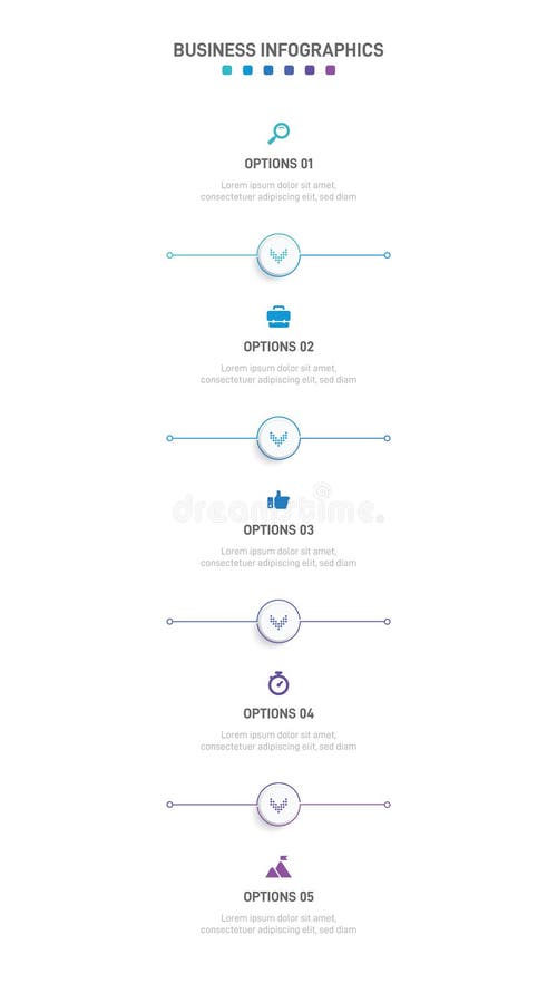 Vertical Progress Bar Featuring 5 Arrow-shaped Elements, Symbolizing ...