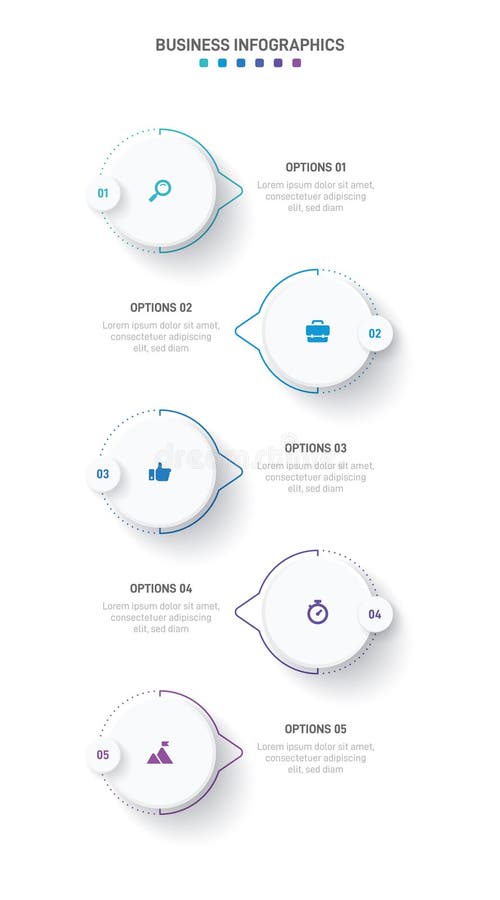 Vertical Progress Bar Featuring 5 Arrow-shaped Elements, Symbolizing ...