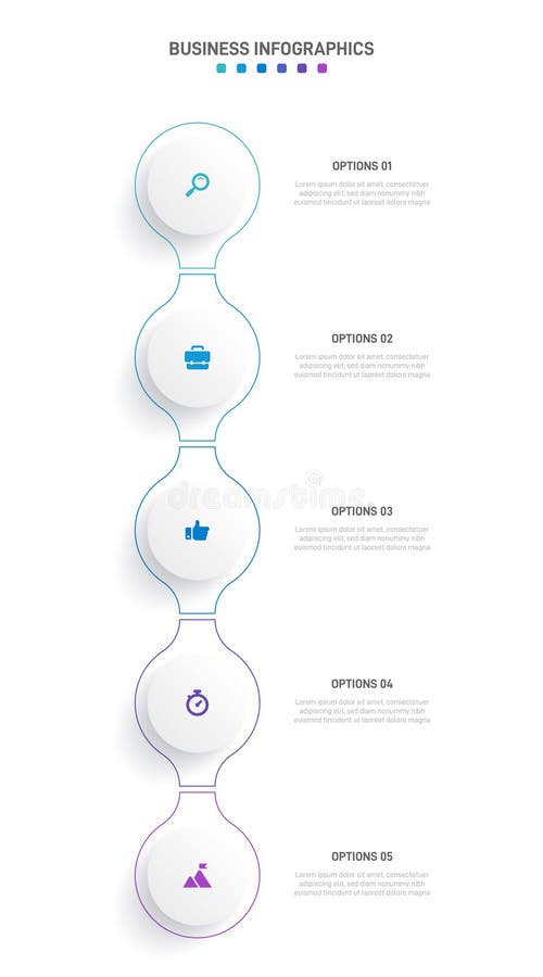Vertical Progress Bar Featuring 5 Arrow-shaped Elements, Symbolizing ...