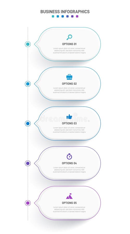 Vertical Progress Bar Featuring 5 Arrow-shaped Elements, Symbolizing ...