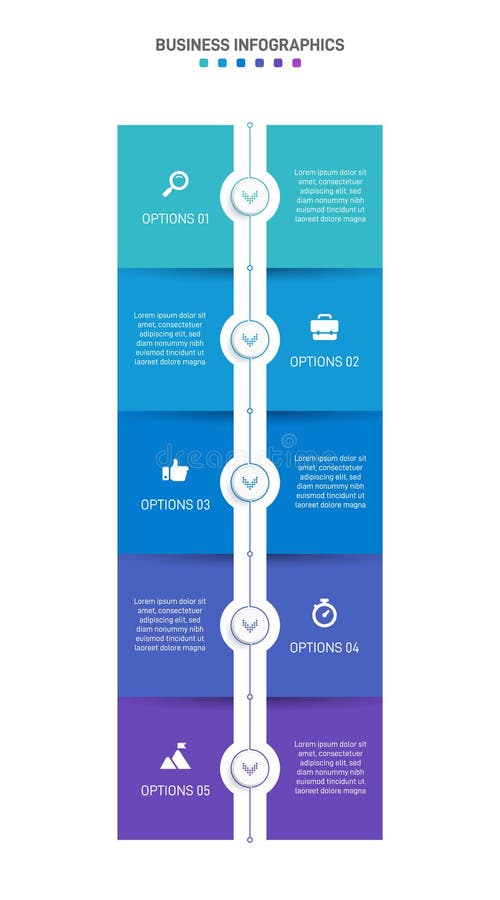 Vertical Progress Bar Featuring 5 Arrow-shaped Elements, Symbolizing ...