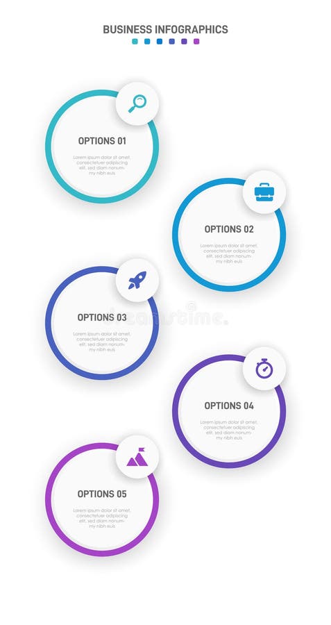Vertical Progress Bar Featuring 5 Arrow-shaped Elements, Symbolizing ...
