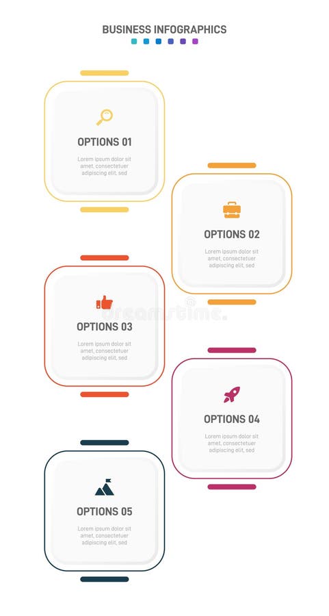 Vertical Progress Bar Featuring 5 Arrow-shaped Elements, Symbolizing ...