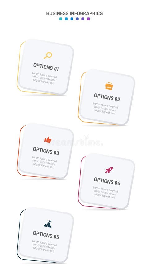 Vertical Progress Bar Featuring 5 Arrow-shaped Elements, Symbolizing ...