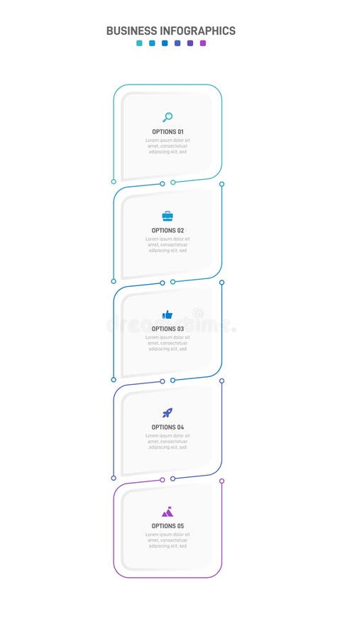 Vertical Progress Bar Featuring 5 Arrow-shaped Elements, Symbolizing ...