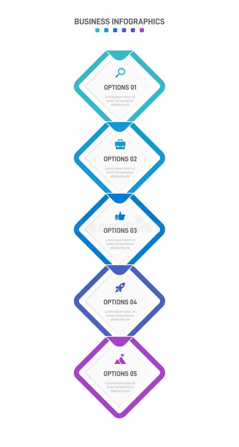 Vertical Progress Bar Featuring 5 Arrow-shaped Elements, Symbolizing ...