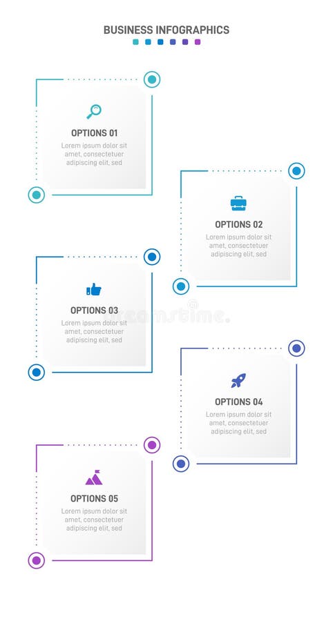 Vertical Progress Bar Featuring 5 Arrow-shaped Elements, Symbolizing ...