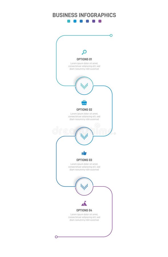 Vertical Progress Bar Featuring 4 Arrow-shaped Elements, Symbolizing ...