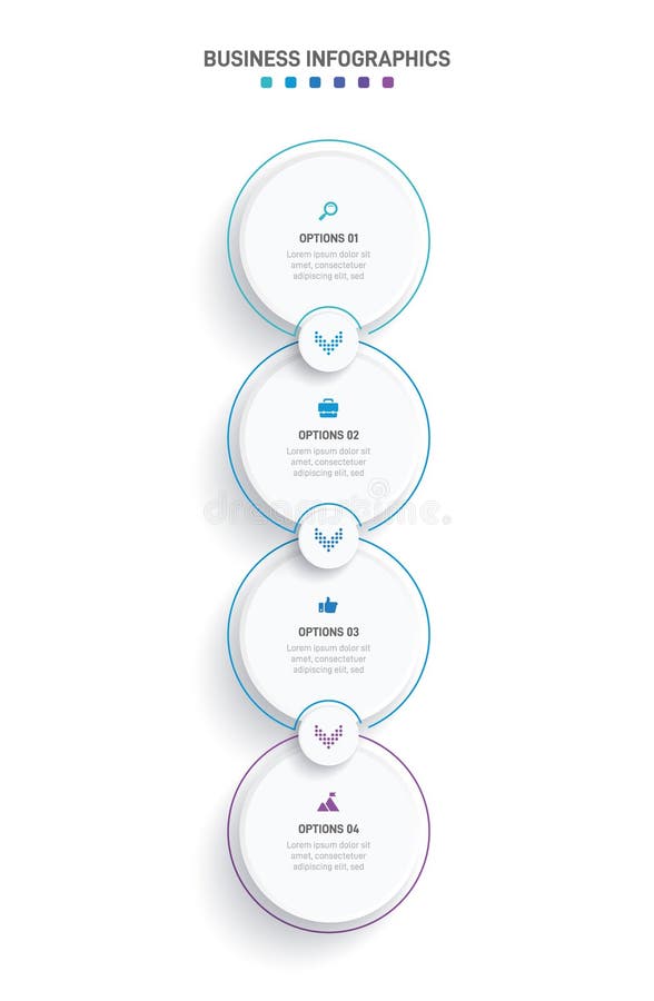 Vertical Progress Bar Featuring 4 Arrow-shaped Elements, Symbolizing ...