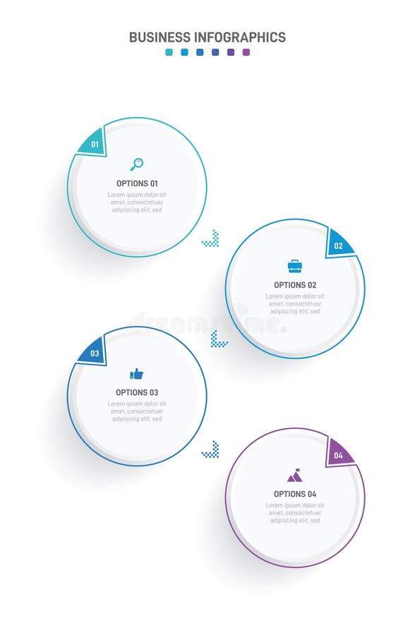 Vertical Progress Bar Featuring 4 Arrow-shaped Elements, Symbolizing ...