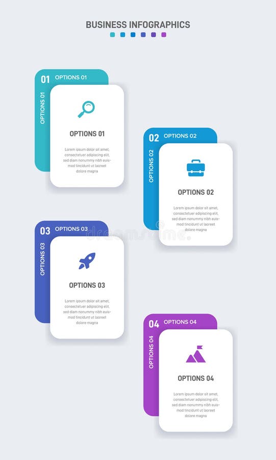 Vertical Progress Bar Featuring 4 Arrow-shaped Elements, Symbolizing ...